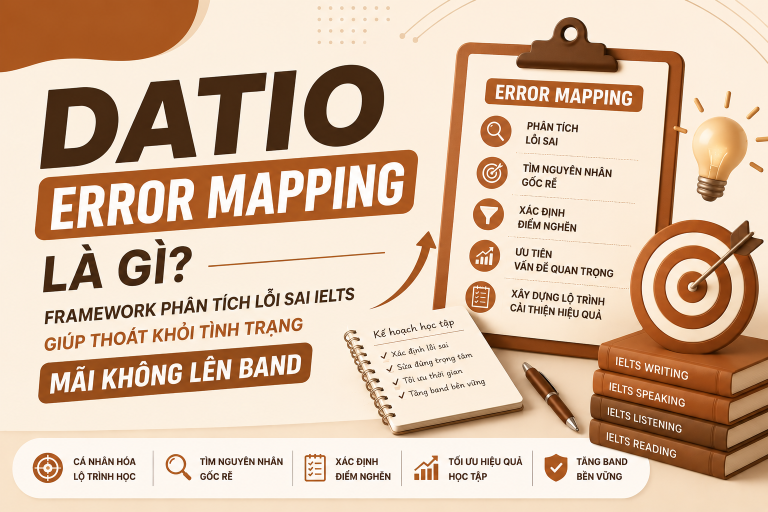 DATIO Error Mapping là gì? Framework Phân Tích Lỗi Sai IELTS Giúp Thoát ...